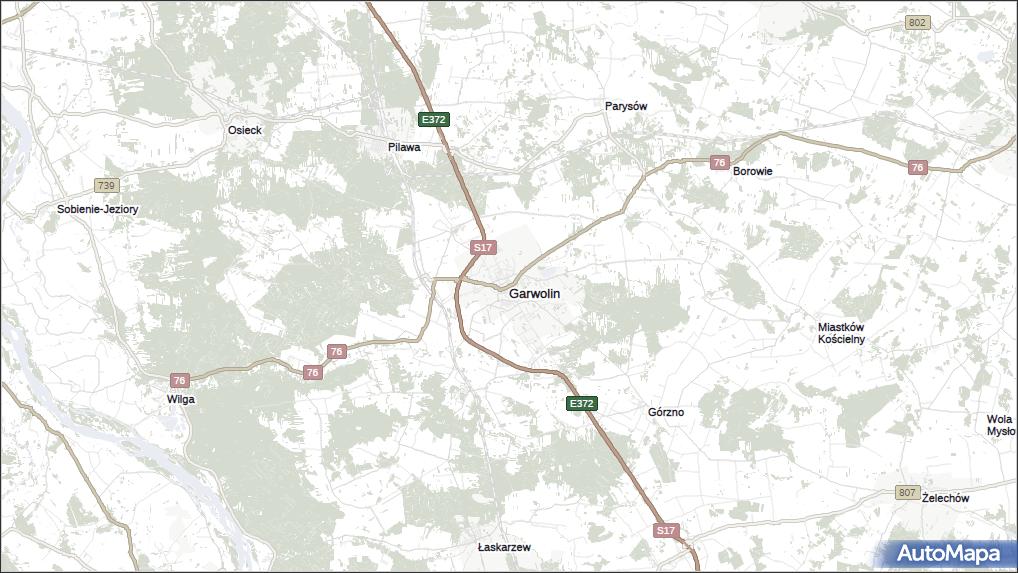 Mapa Garwolin, Garwolin na mapie Targeo