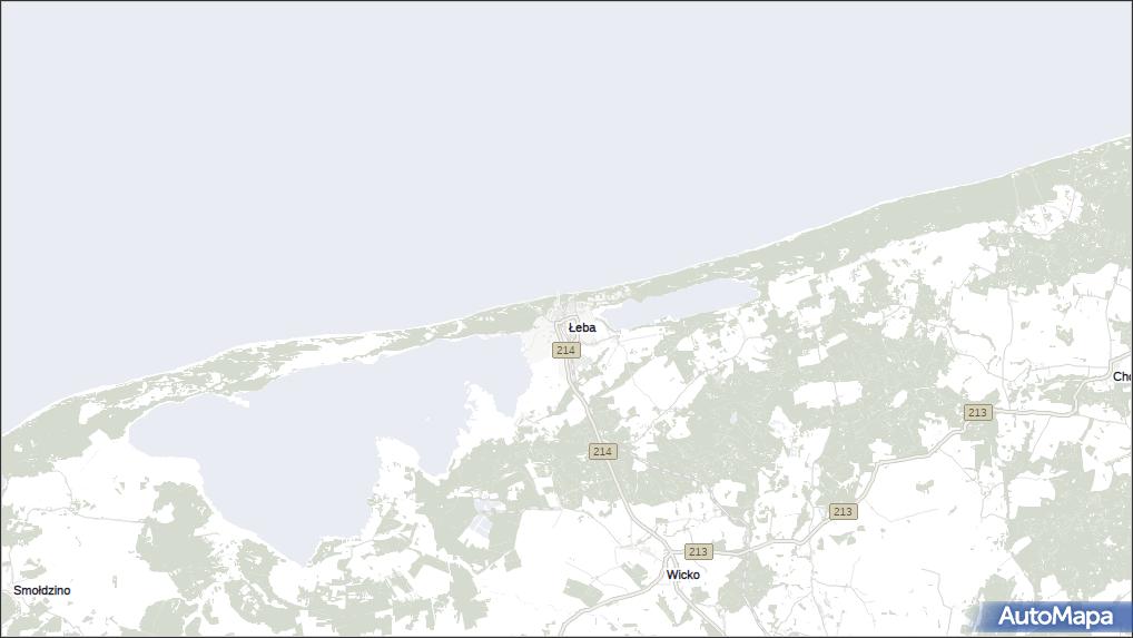 mapa Łeba, Łeba na mapie Targeo